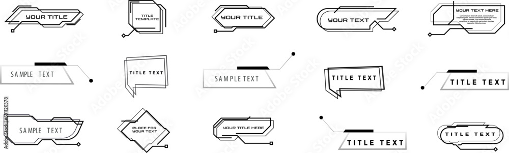 Vector sets digital callouts layout template. Layout for links and ...