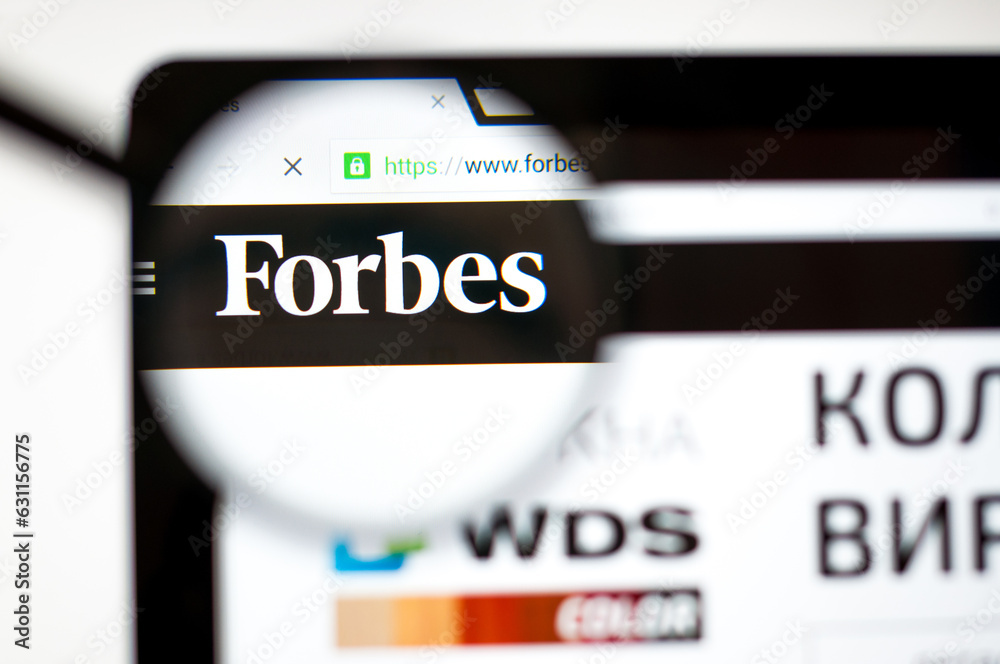 Forbes website homepage. It is an American business magazine. Forbes ...