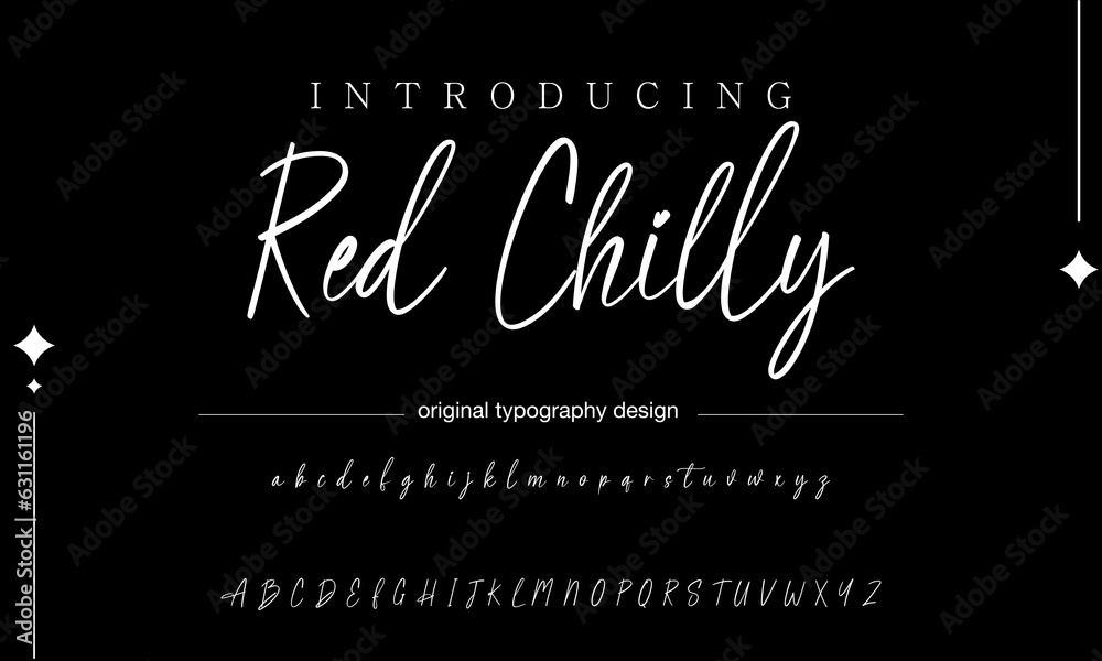 Red Chilly signature Font Calligraphy Logotype Script Brush Font Type ...