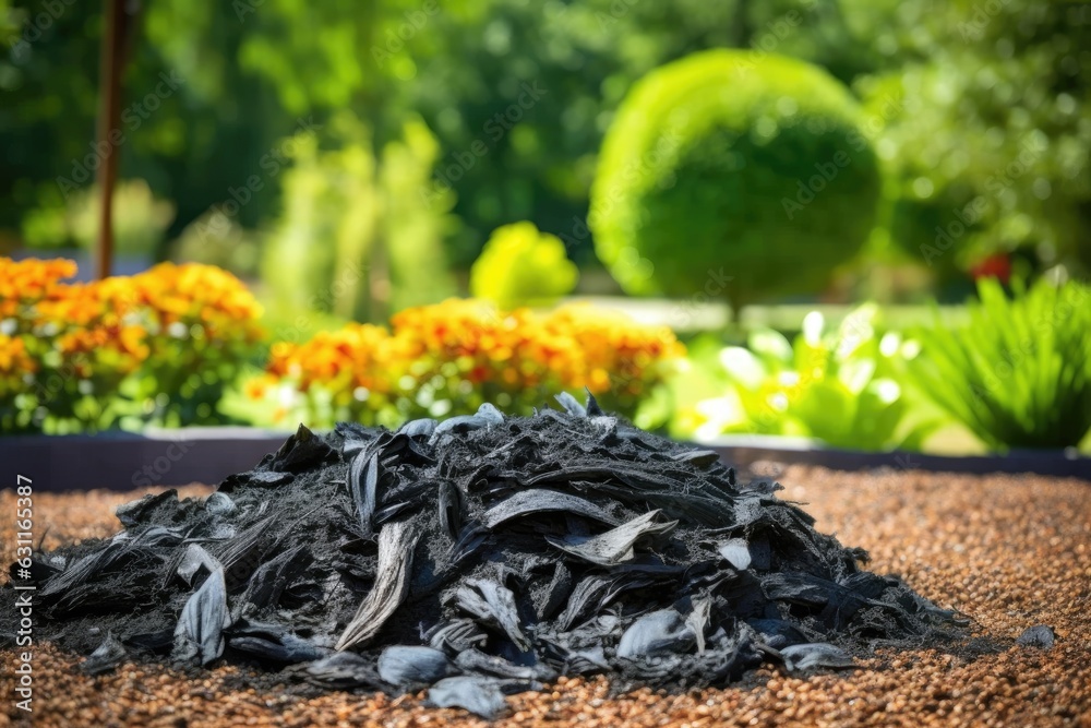 Biochar is added to the soil when planting plants in gardens and ...