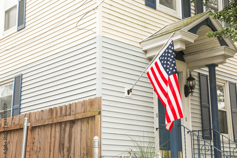 Proudly waving symbol of freedom, unity, and democracy. The US flag ...