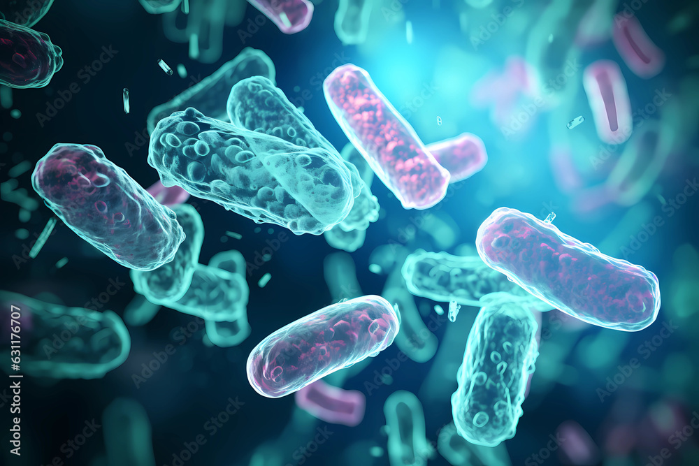 E. coli in the human body. viruses, microbes, bacteria. Stock ...