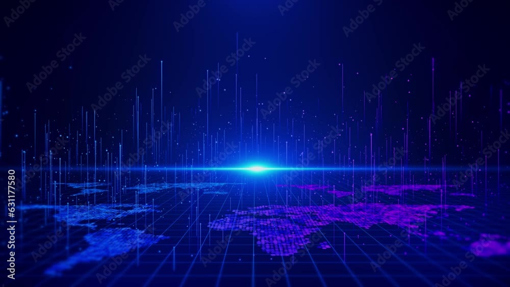 Digital Surface data flow Abstract technology big data background ...