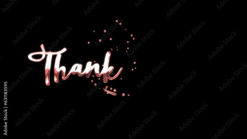Thank You Handwritten text modern calligraphy in pink color on the ...
