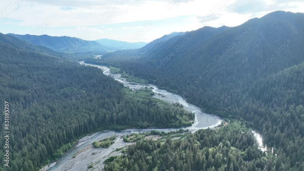 On the Olympic Peninsula, the Hoh river flows through one of the ...