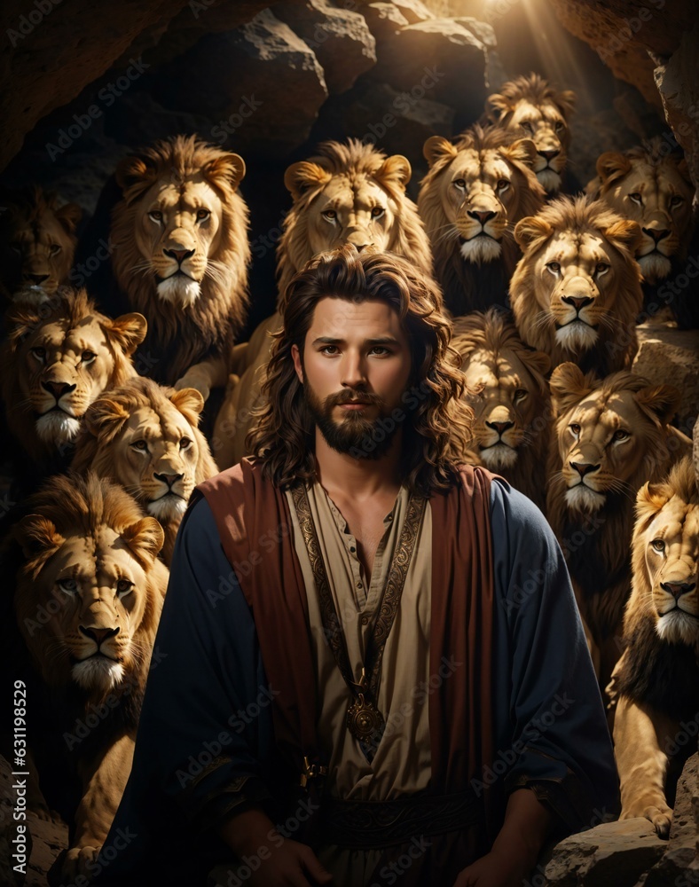 Foto de Daniel in the lions den. Generative AI. do Stock | Adobe Stock