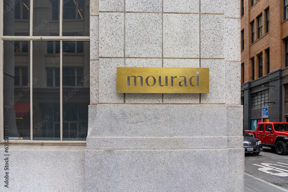 Mourad sign on the building in San Francisco, California, June 6, 2023 ...