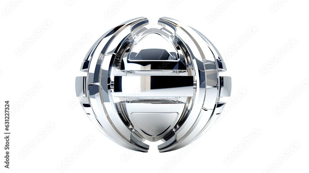 combining metallic silver and crisp white in an abstract futuristic ...