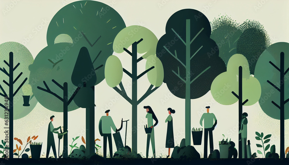 Environmental cooperation. Unity of businesspeople and community ...