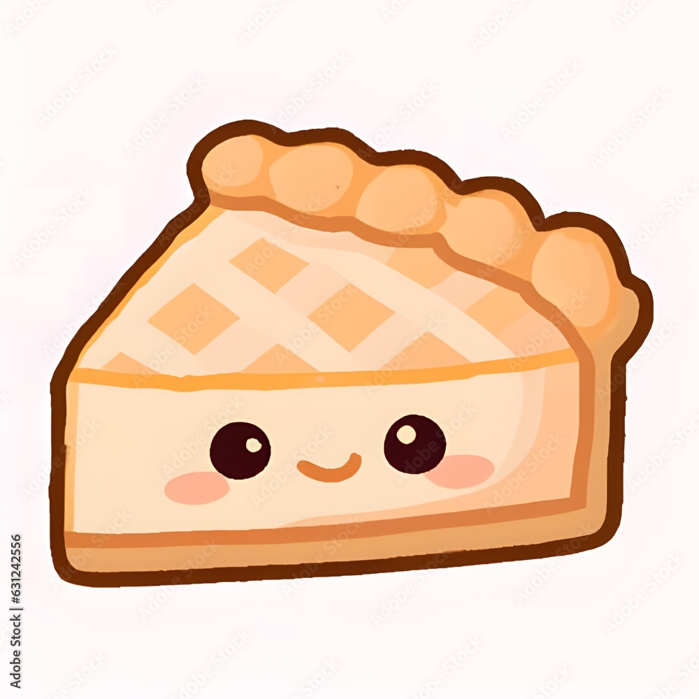 Ilustração do Stock: cute kawaii cake slice illustration, art, cake ...