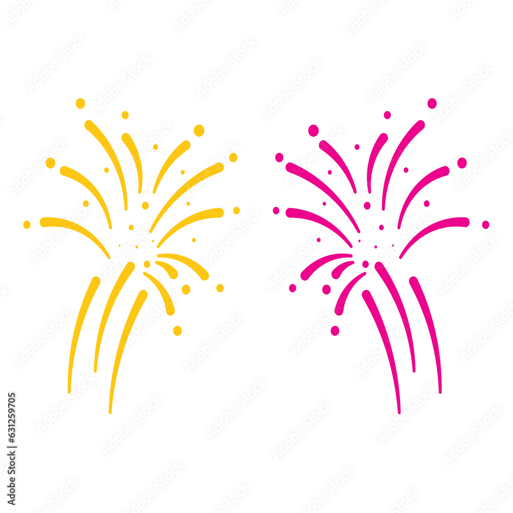 Cute firework explosions vector illustration Stock Vector | Adobe Stock