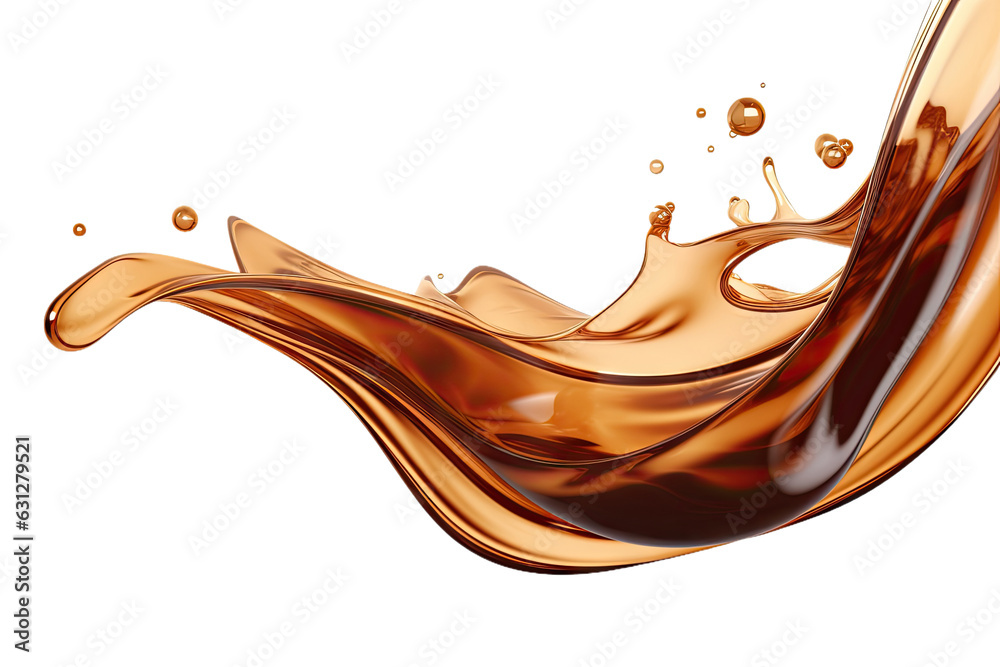 Brown cream coffee liquid swirl splash with little foundation bubbles ...
