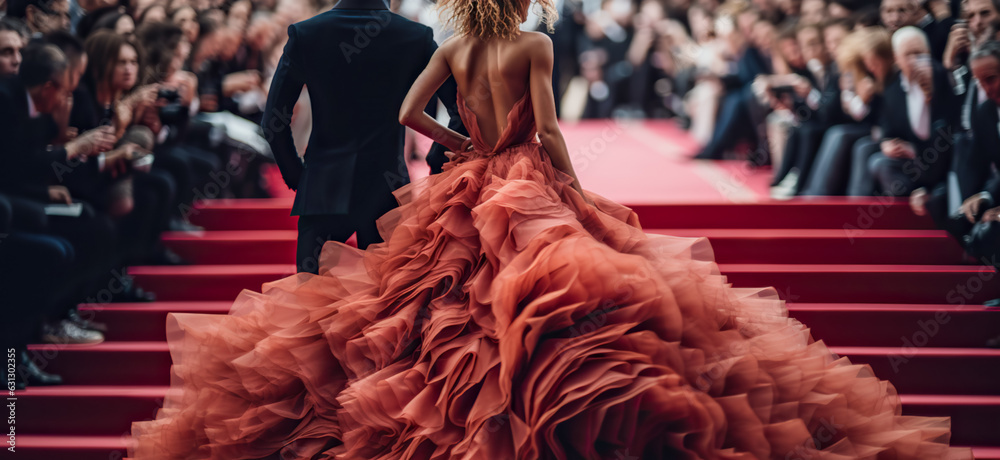 Celebrity nominees hit the red carpet for the premiere. Woman in ...