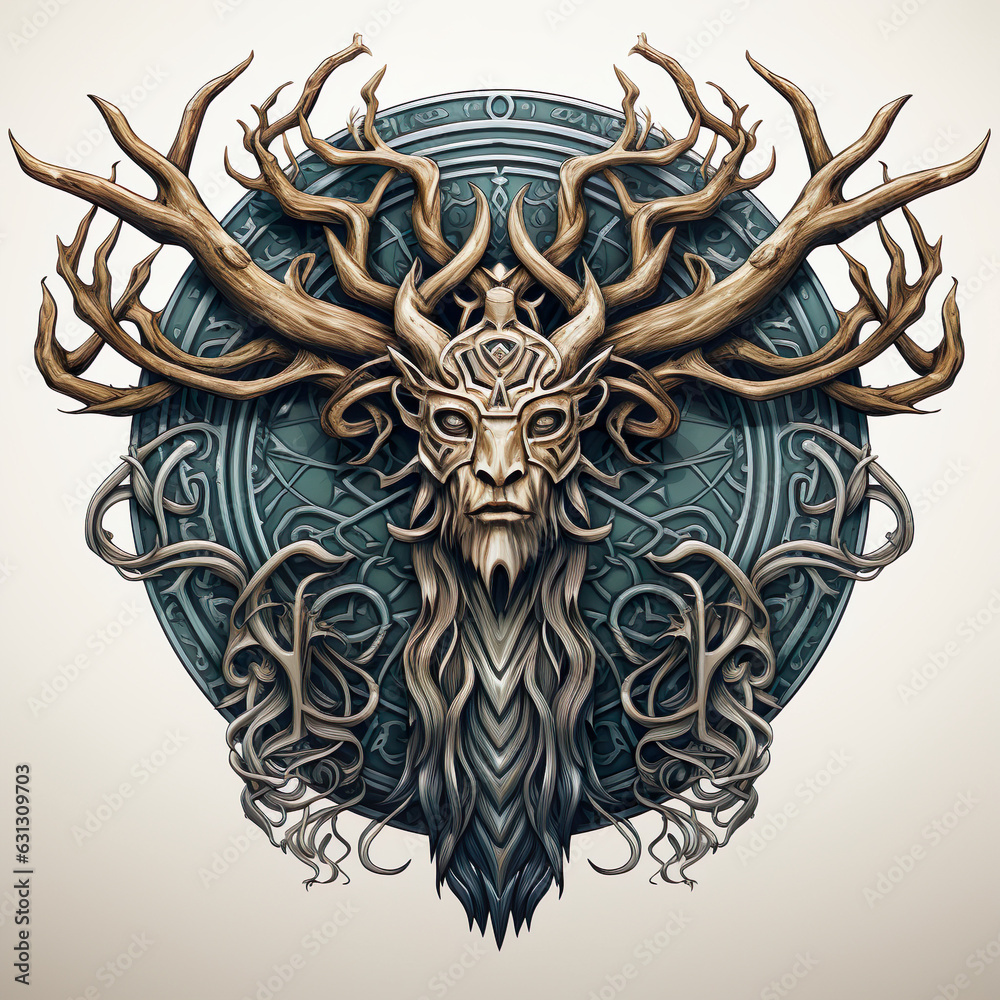 Epic High Fantasy Norse mythology Viking themed logo coat of arms ...