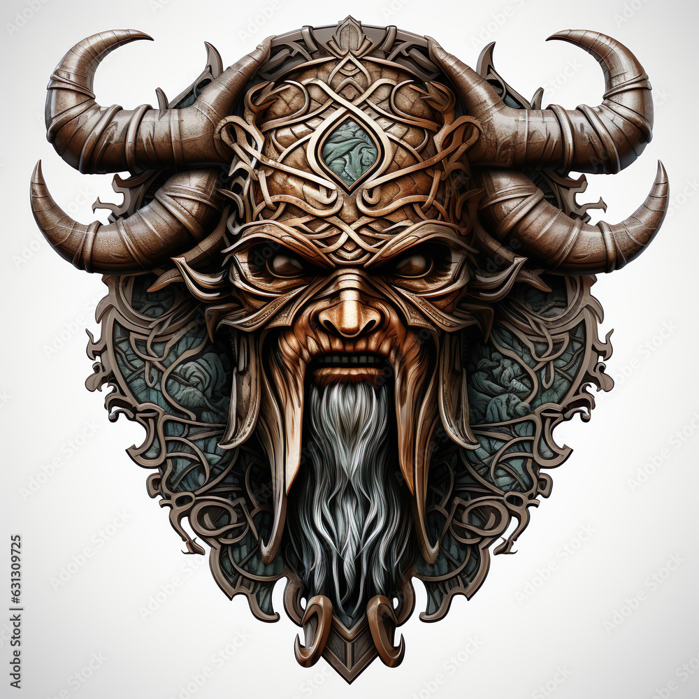 Epic High Fantasy Norse mythology Viking themed logo coat of arms ...