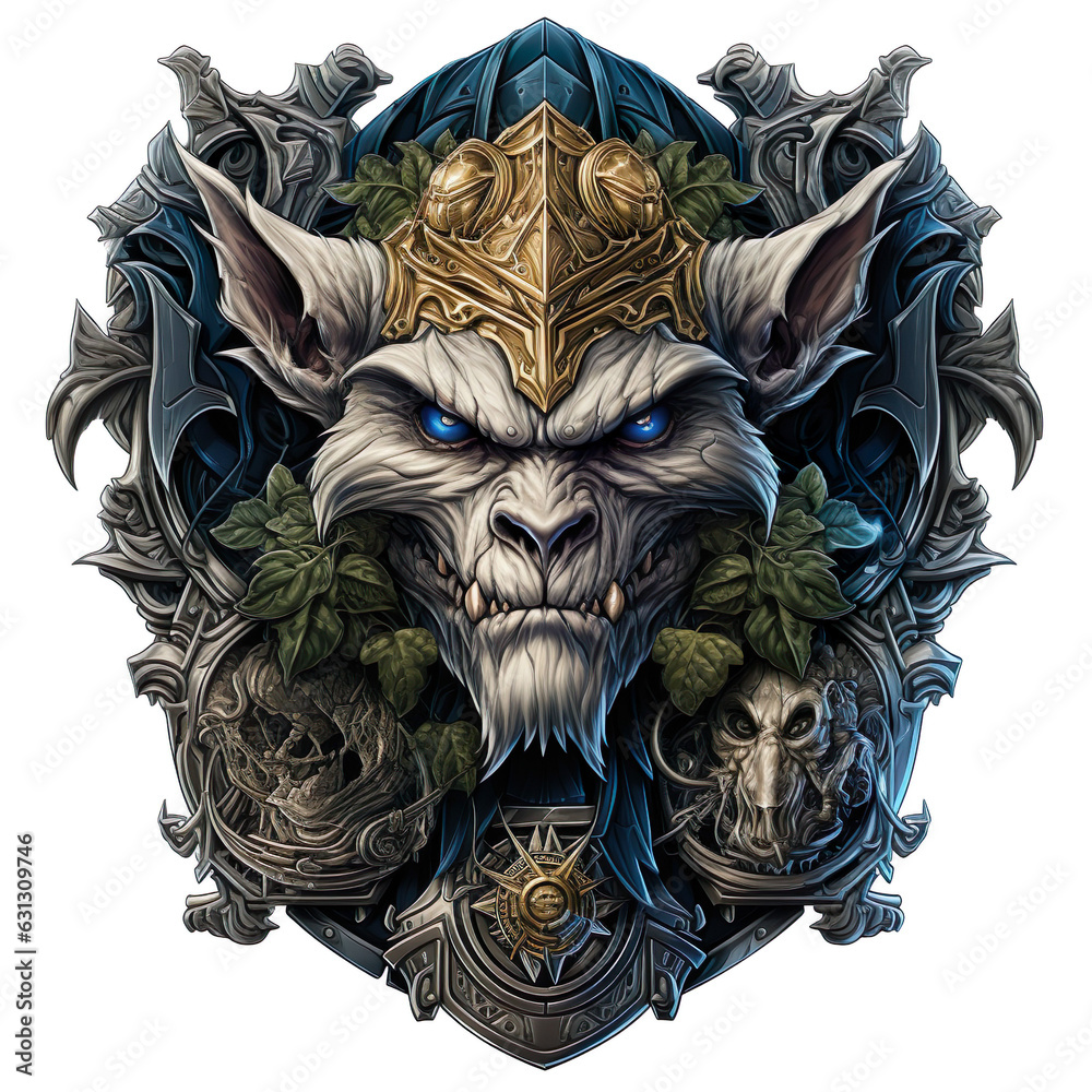 Epic High Fantasy Norse mythology Viking themed logo coat of arms ...