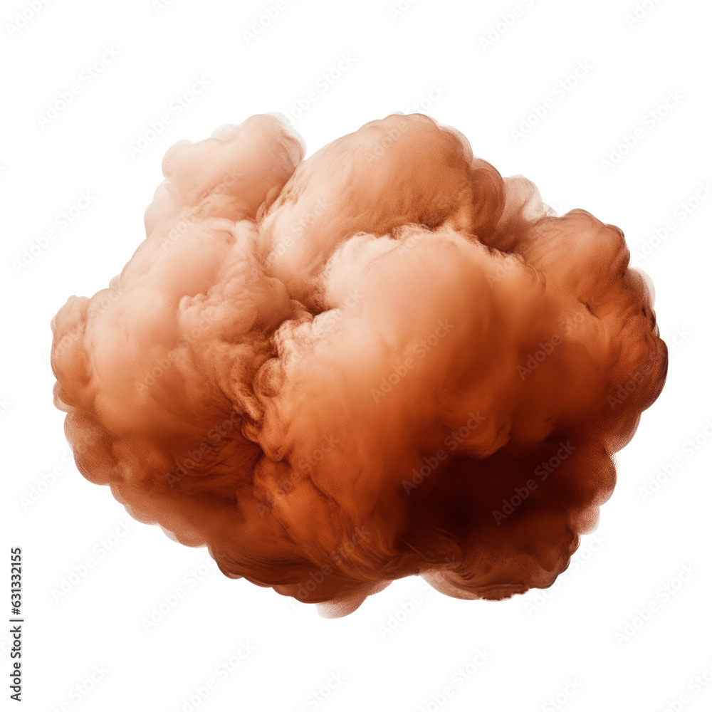 brown cloud isolated on transparent background cutout Stock Photo ...