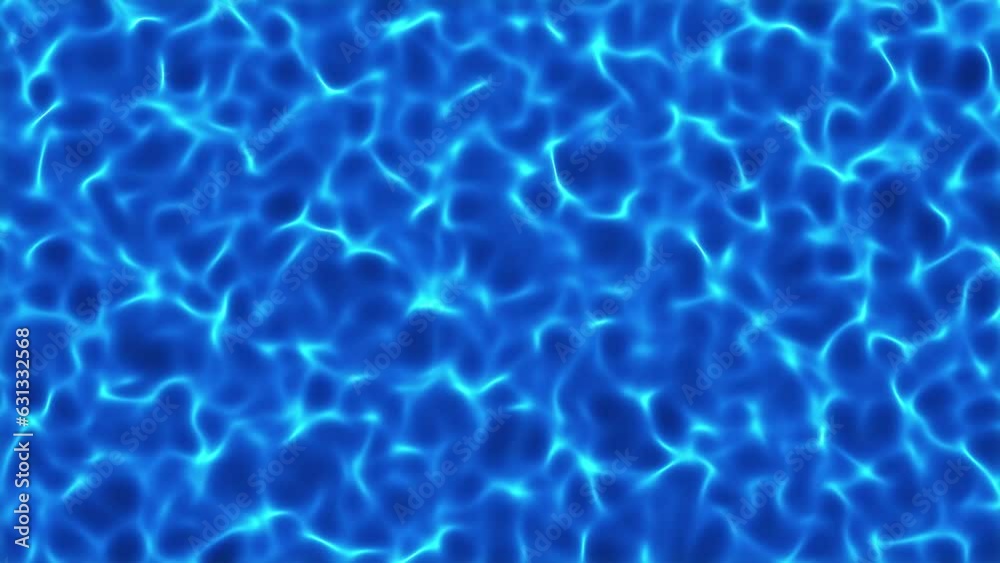Blue waving water surface background. Slow floating liquid backdrop ...