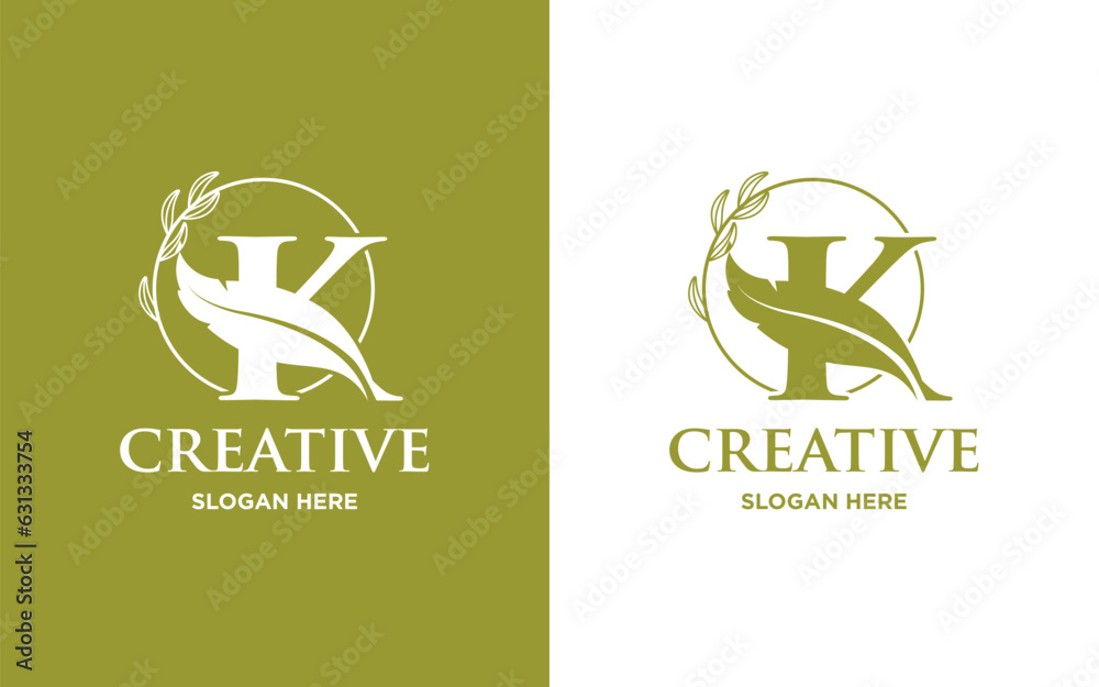 INITIAL ROUND LOGO FOR BEAUTY Stock Vector | Adobe Stock