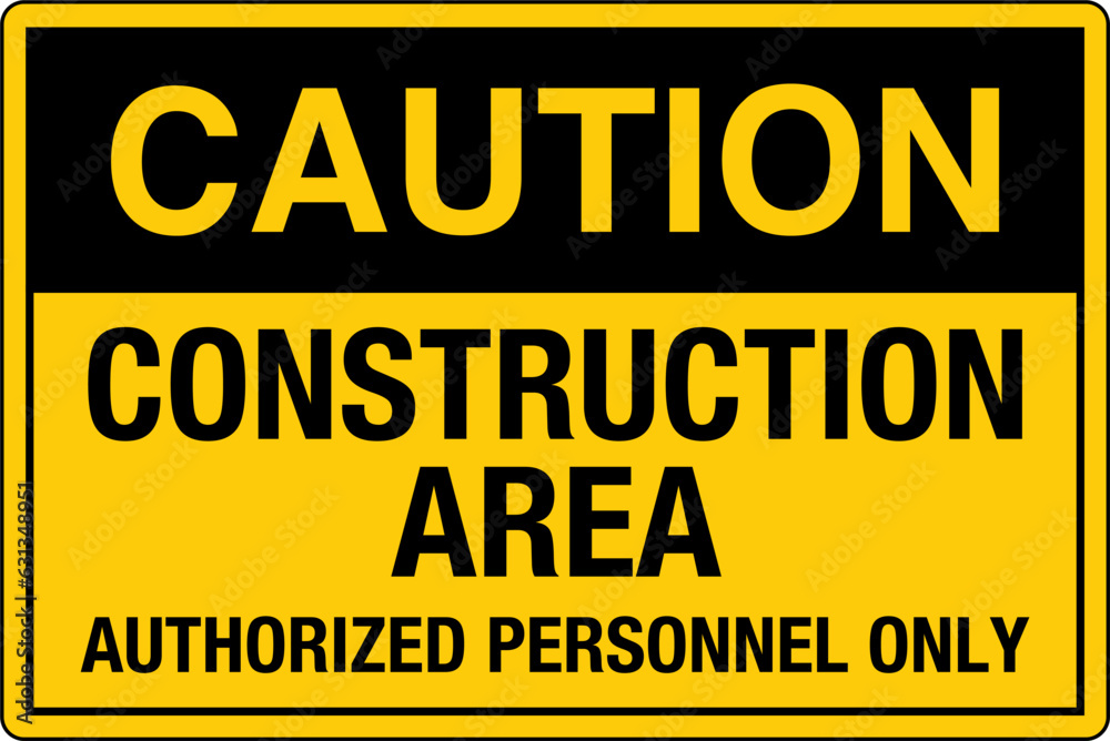 OSHA Safety Signs Marking Label Standards Caution Construction Area ...
