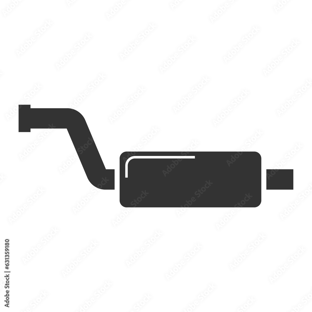 Vector illustration of exhaust icon in dark color and transparent ...