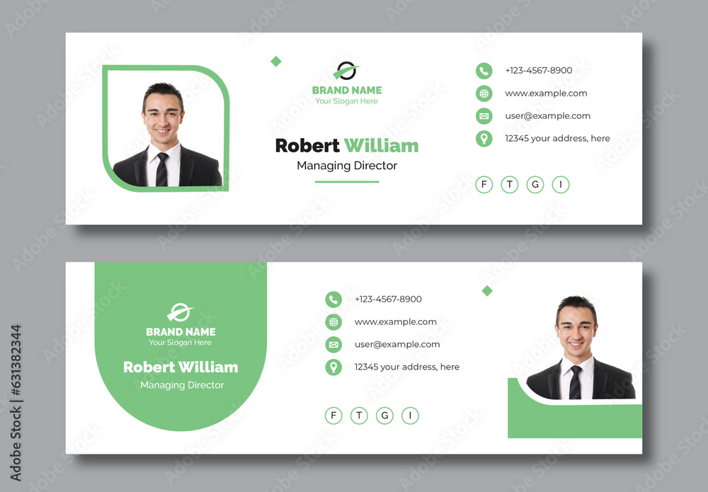 Email Signature Stock Template | Adobe Stock