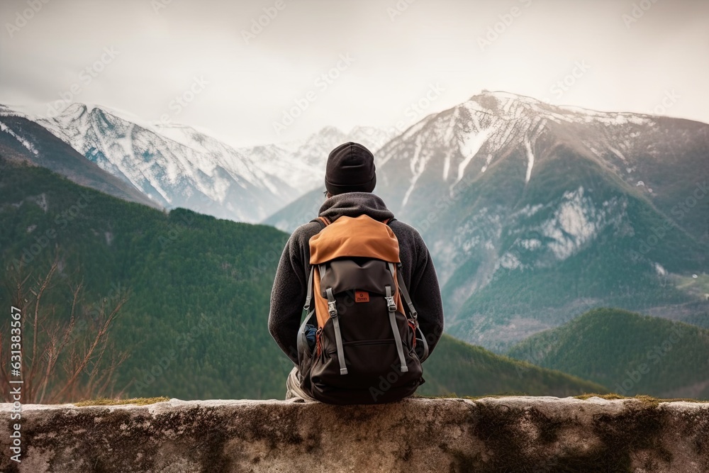 Travel and nature exploration with backpacking. Extreme sports and ...