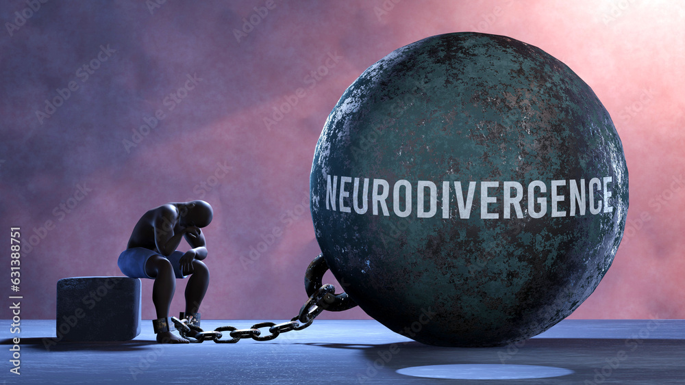 Neurodivergence - a metaphor showing human struggle with ...