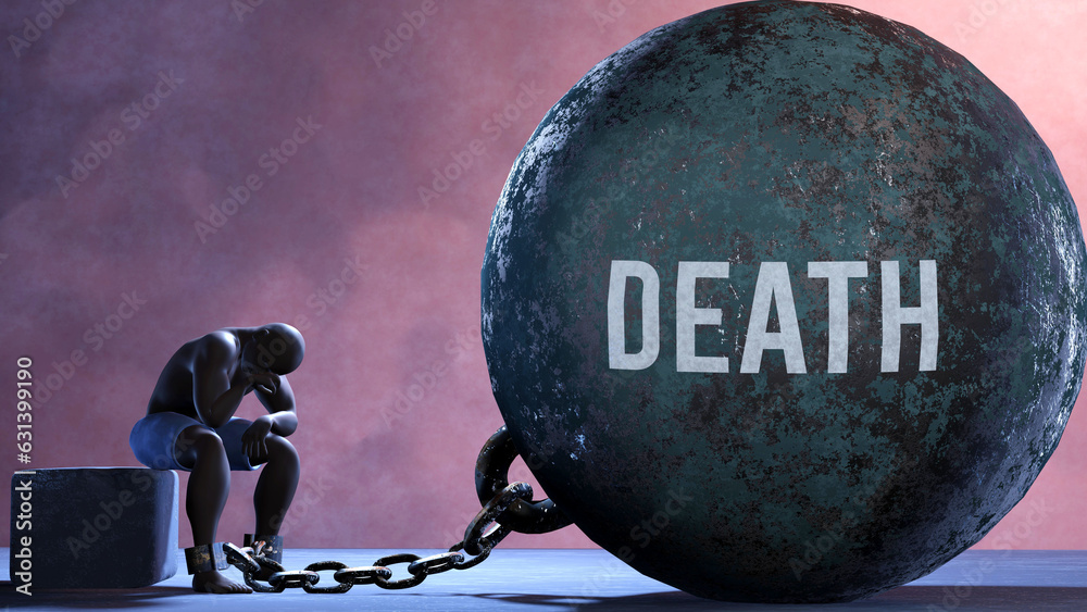 Death - a metaphor showing human struggle with Death. Resigned and ...