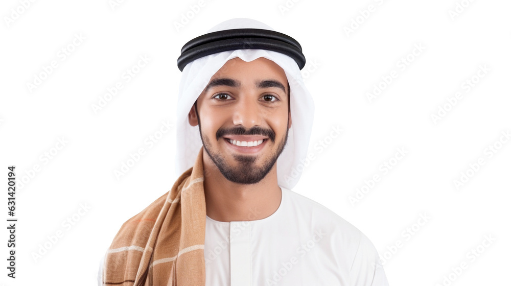 Content North African man, ethnic groups, white background, transparent ...