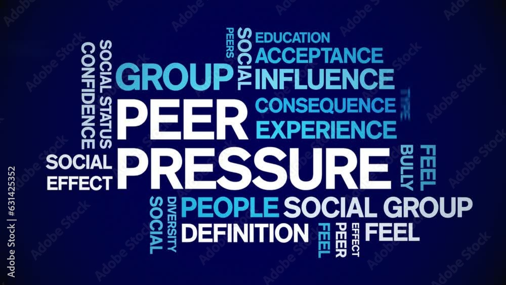 Peer Pressure animated tag word cloud;text design animation kinetic ...