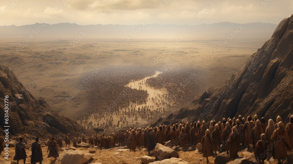 The “exodus” of the Israelites from Egypt Stock Photo | Adobe Stock