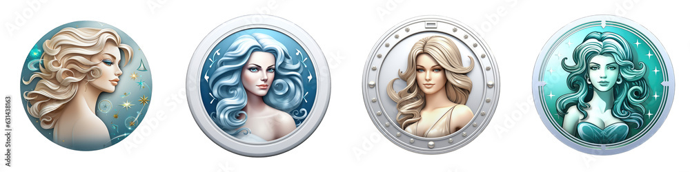 Virgo clipart collection, vector, icons isolated on transparent ...
