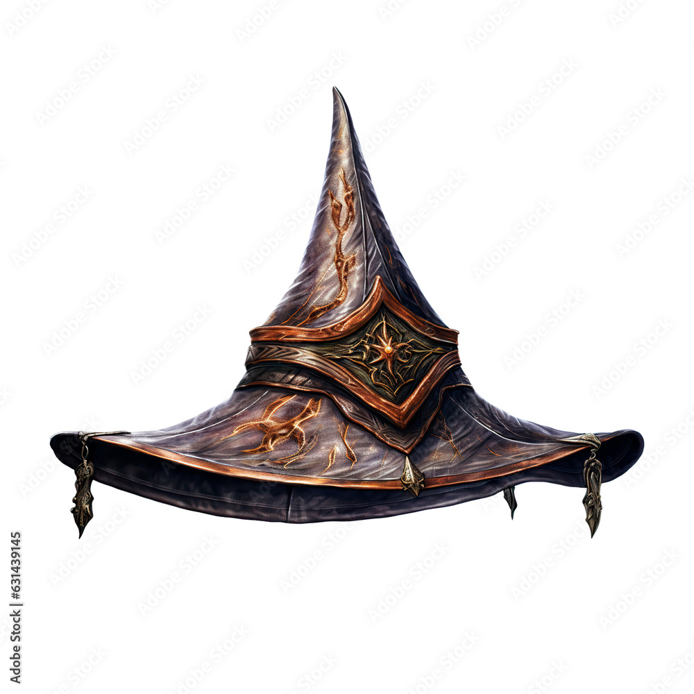 an image of a dark wizard hat on a transparent background Stock ...
