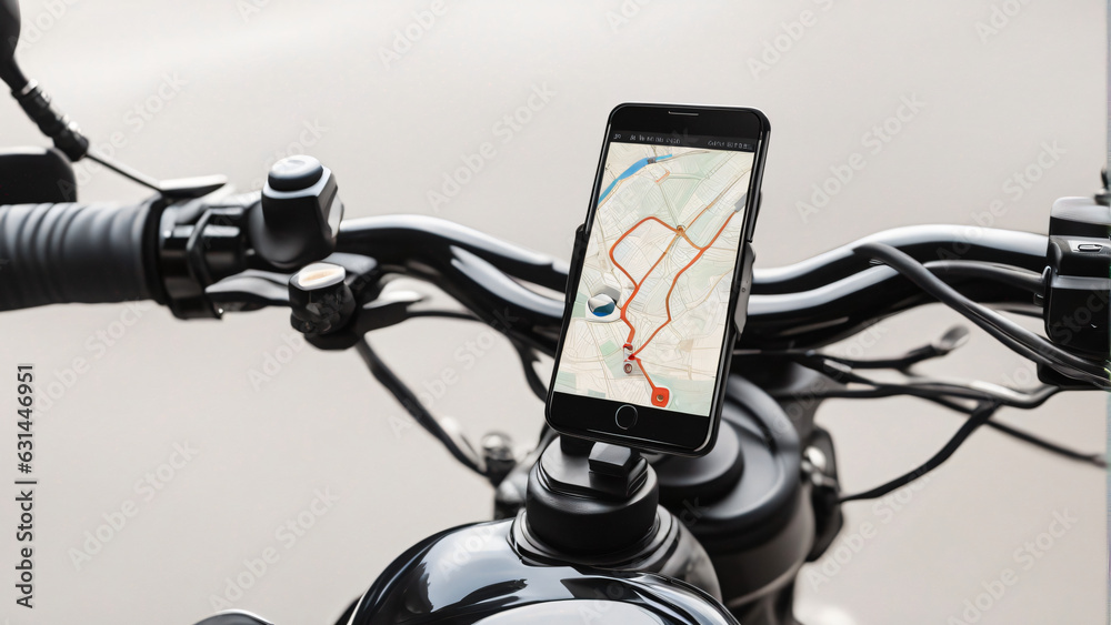 smart phone mount on motorcycle mock up, riding a motorcycle with ...