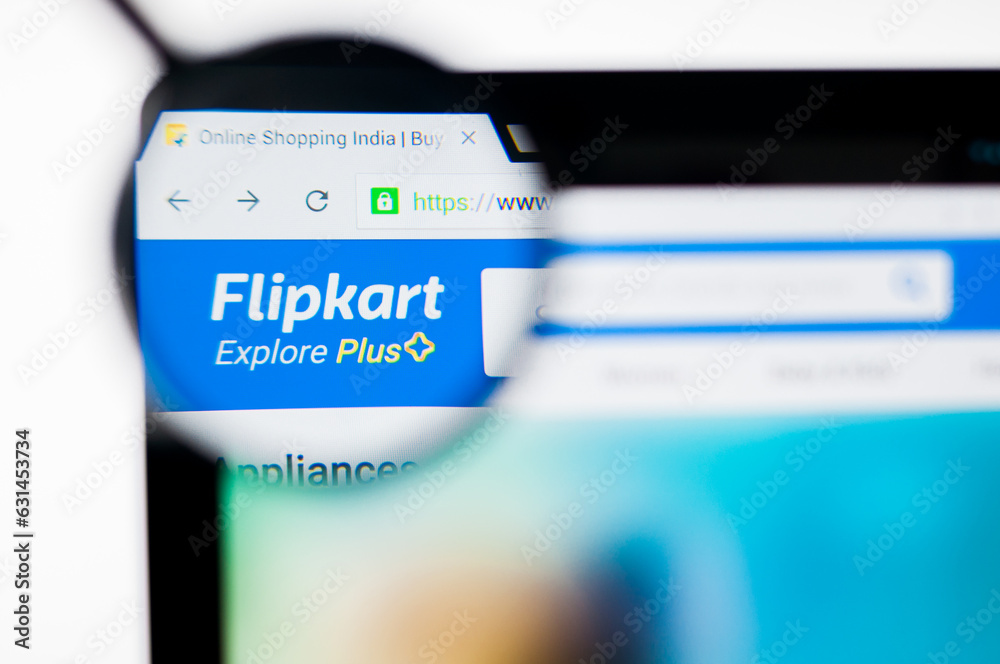 Flipkart website homepage Flipkart logo visible Stock Photo | Adobe Stock