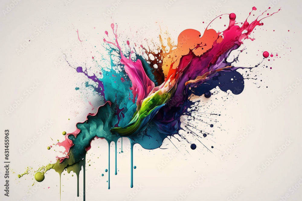 Explore the artistic magic of a color splash painting brush stroke in ...