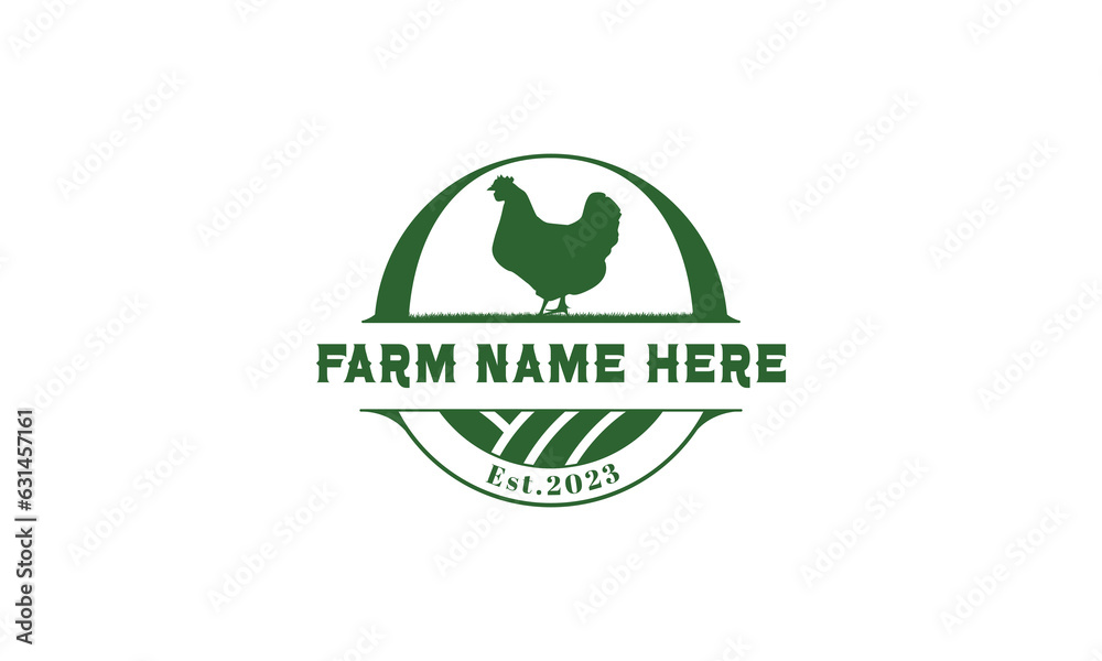 Chicken farm logo. Creative poultry farm logo. Egg poultry farm logo ...