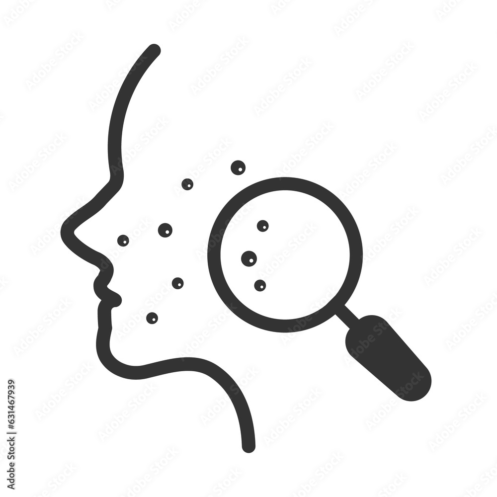 Vector illustration of pimple icon in dark color and transparent ...