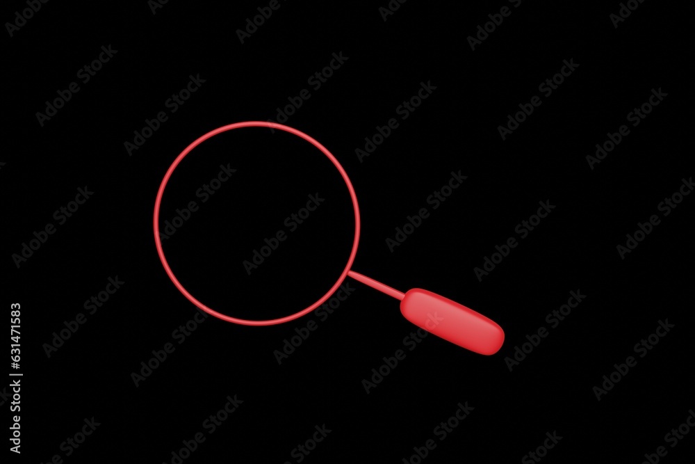red, Magnifying glass on transparent background, Collection of search ...