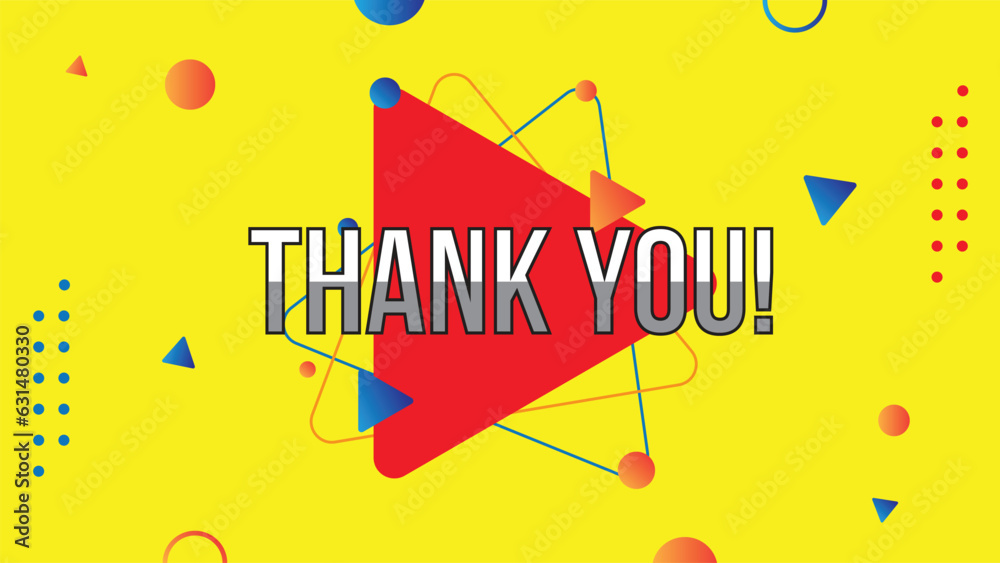 Thank You banner background design template Stock Vector | Adobe Stock