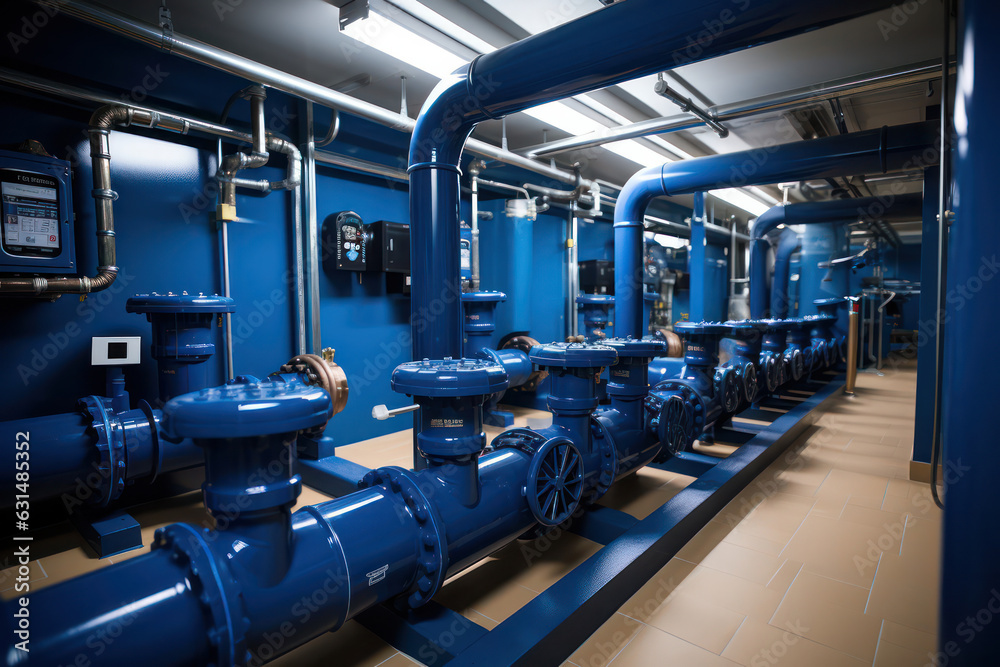 A shot of the cooling infrastructure in a server farm, including ...