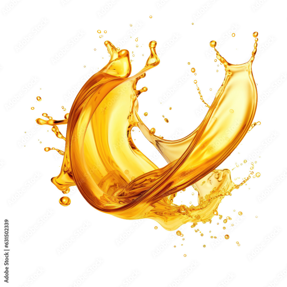 Gorgeous oil splash on white backround. Stock Photo | Adobe Stock