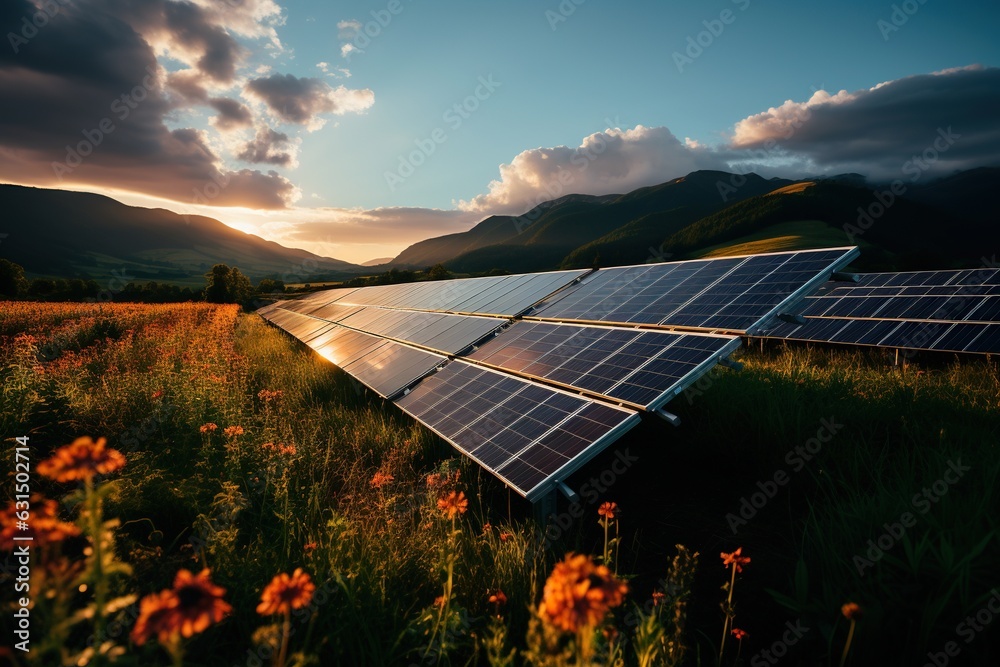 Merging innovation with nature: Solar panels grace the open meadow ...