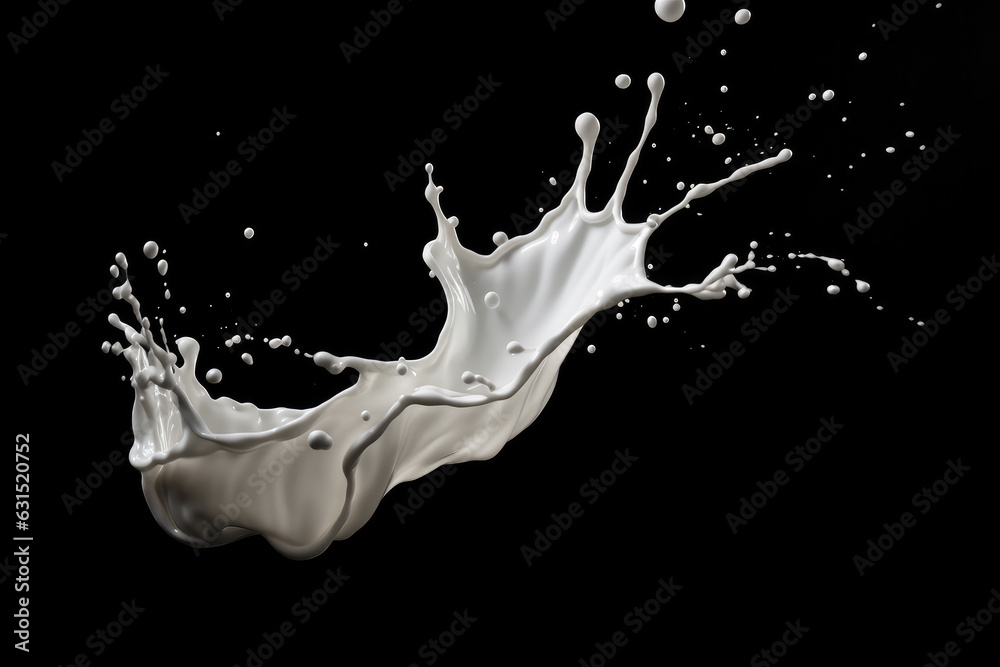 Dynamic Dairy: Pouring Milk Splash in Abstract Studio Shot - Dive into ...