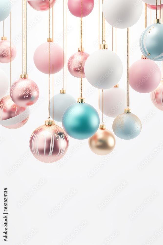 Decoración navideña con bolas de navidad de cristal con colores ...