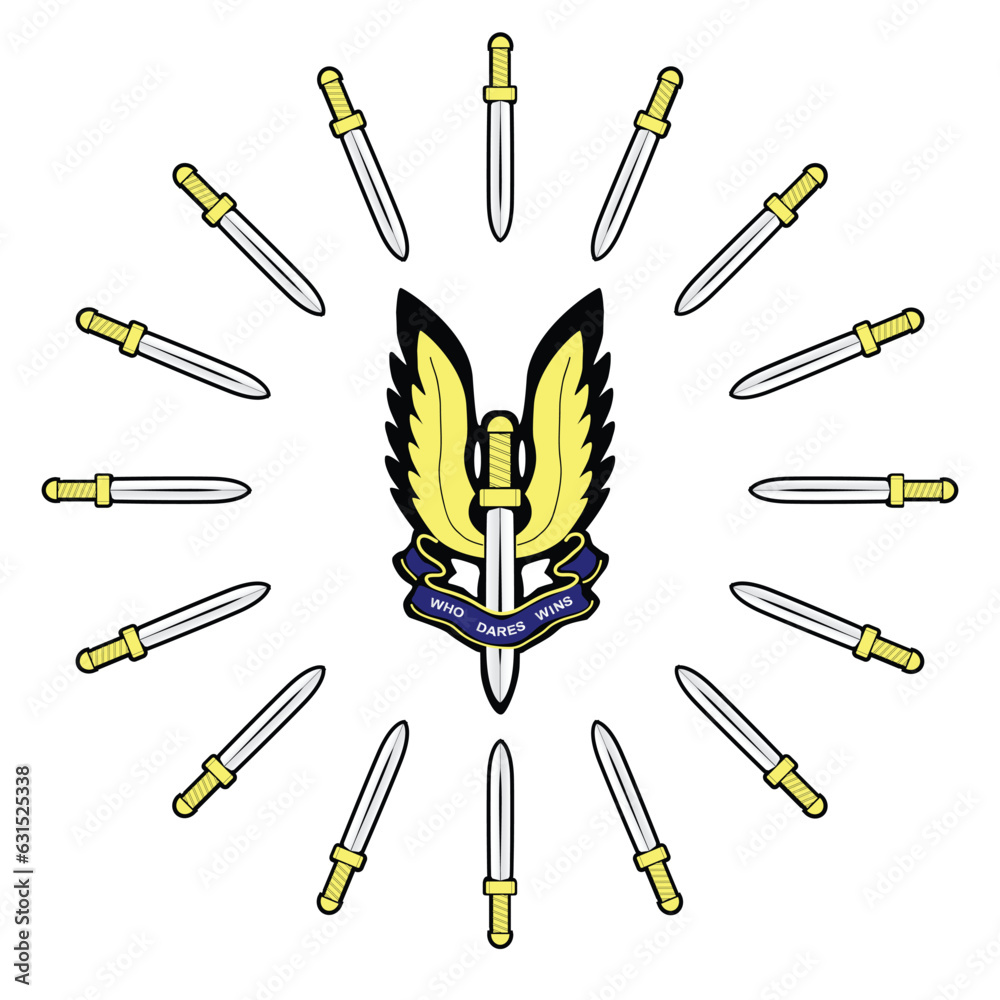 Special Air Service Badge Spoof Logo Stock Vector | Adobe Stock