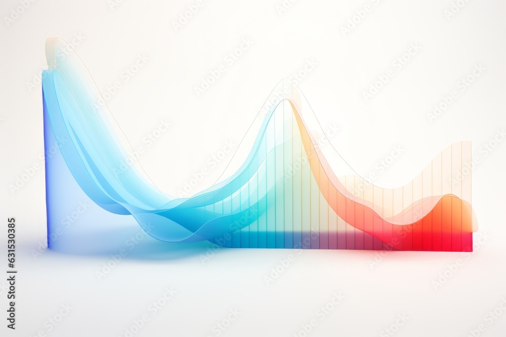 Glassmorphism Infographics Concept waves, gráfico de crecimiento tipo ...