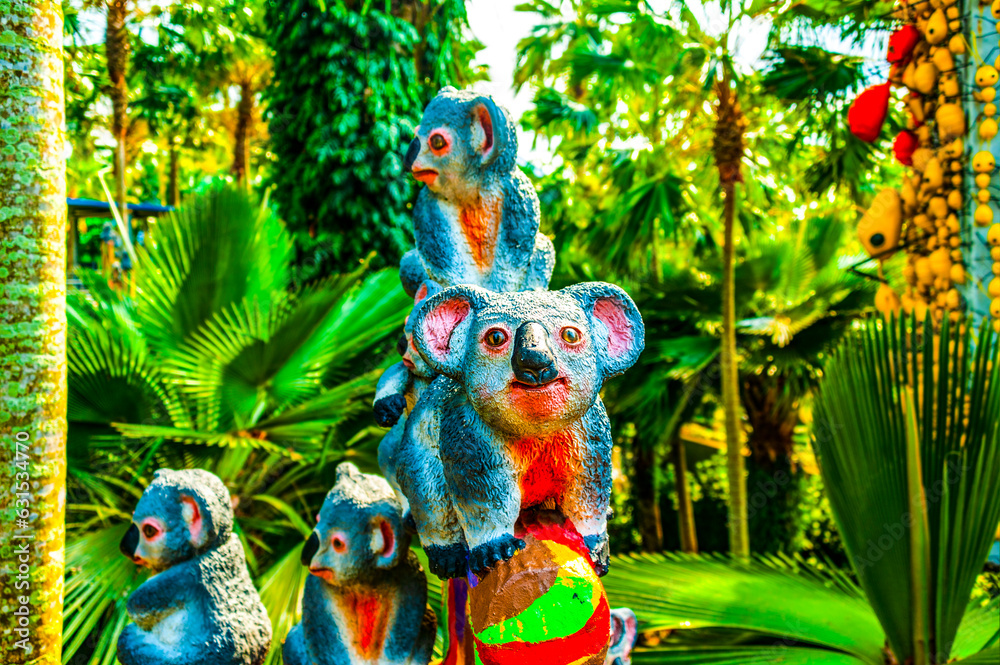 Pattaya, Thailand - December, 2018: Animal Sculpture garden in Nong ...