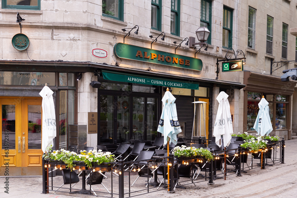 Quebec City, Quebec, Canada, August 5, 2023 - The Restaurant Alphonse ...